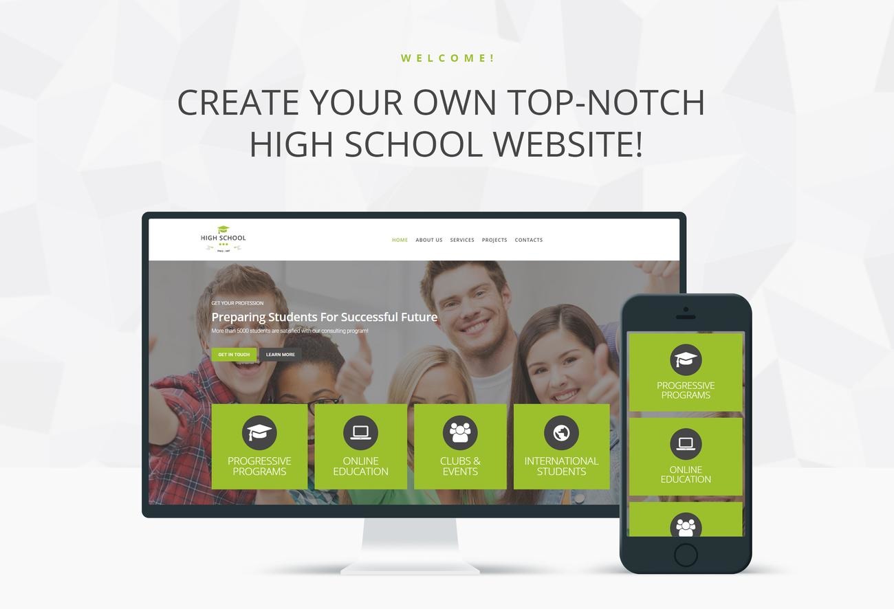 High School Promotion WordPress Theme - TemplateMonster