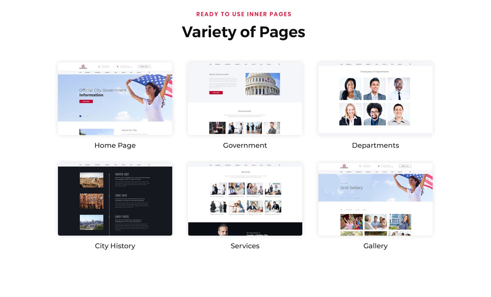 Government - Official City Government Multipage HTML Website Template