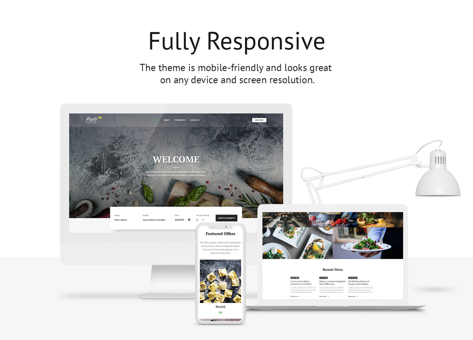 Cafe & Restaurant Free Website Templates Website Template