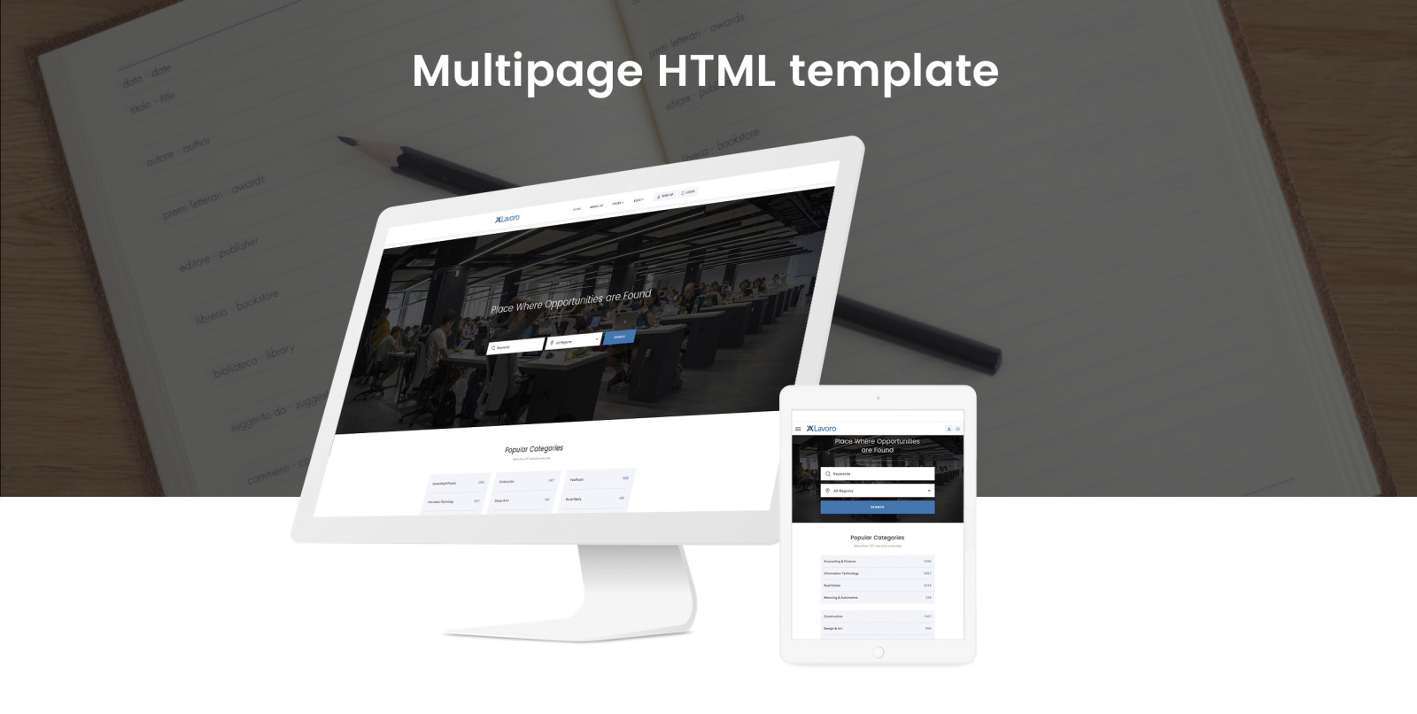Lavoro - Jobs Portal Multipage HTML5 Website Template