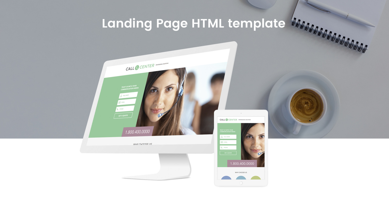 Call Center - Business Modern HTML Landing Page Template