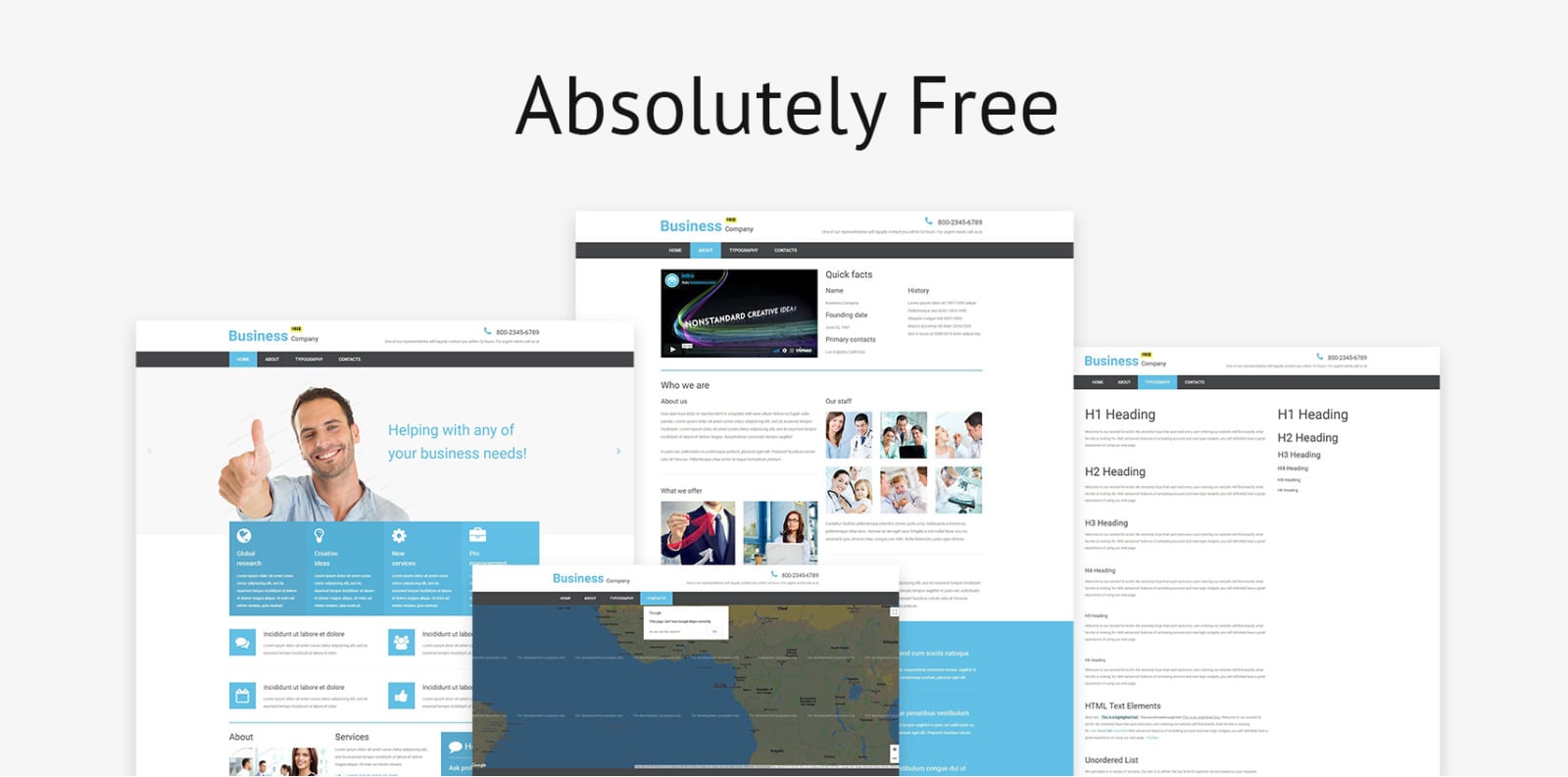 Free Business Responsive Website Template - TemplateMonster