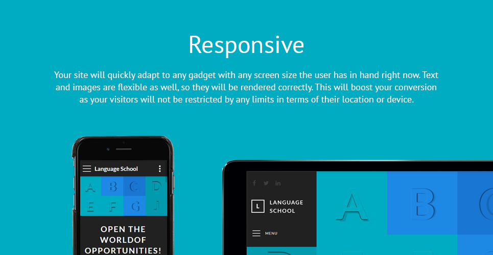 Language School Responsive Website Template - TemplateMonster