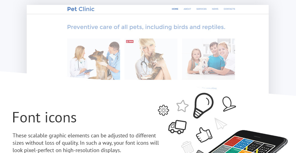 Vet Responsive Website Template #57678 - TemplateMonster