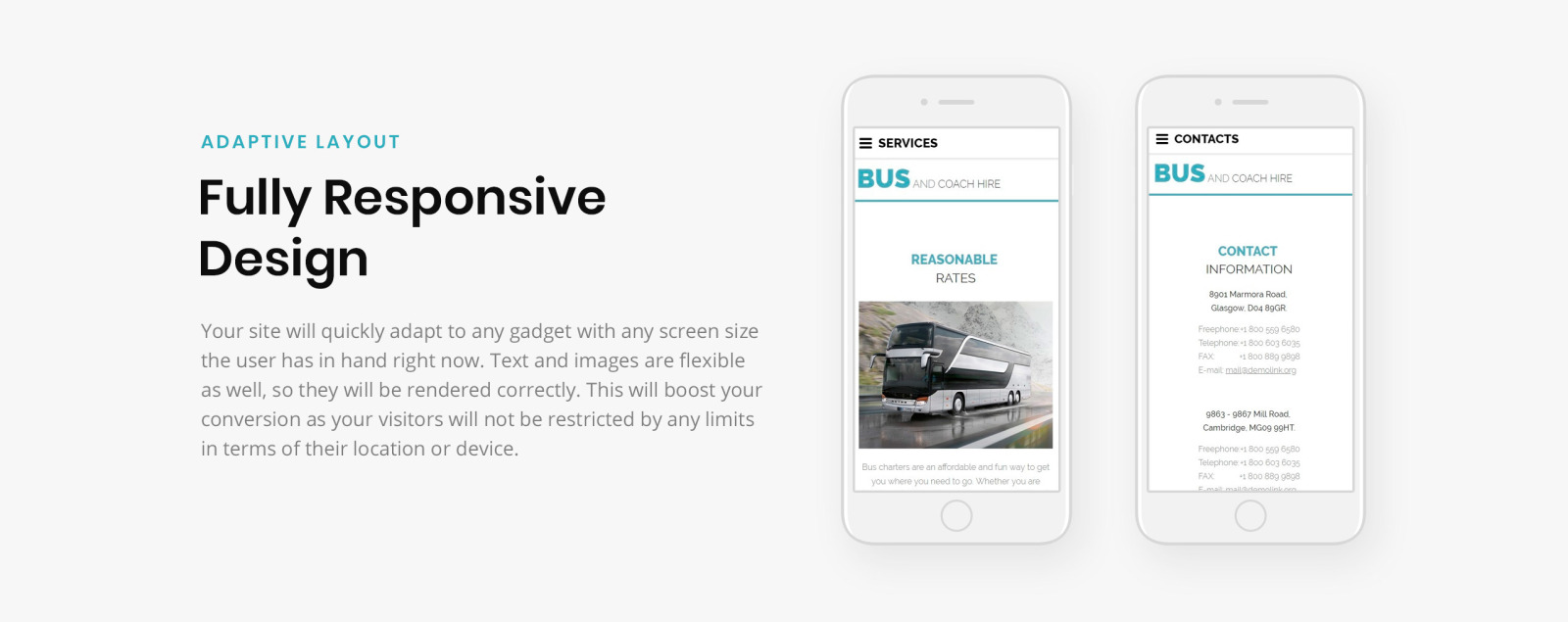 Bus and Coach Hire Website Template #57680 - TemplateMonster