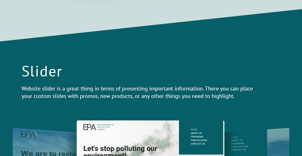 Environmental Protection Agency Website Template