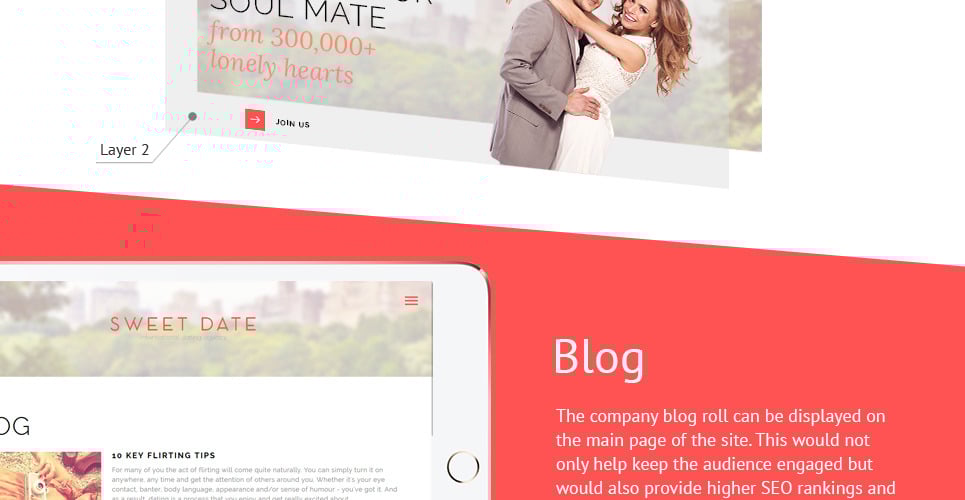 Dating Responsive Website Template #57746 - TemplateMonster