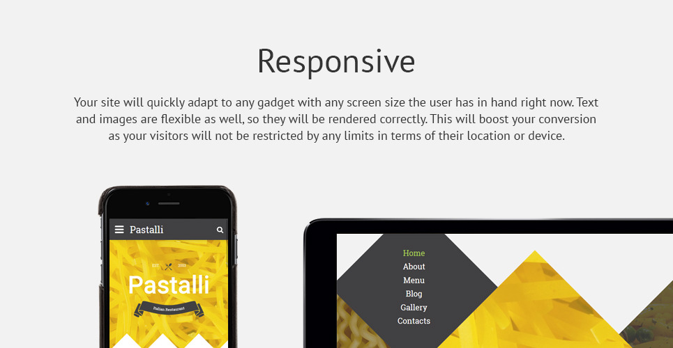 Italian Restaurant Responsive Website Template