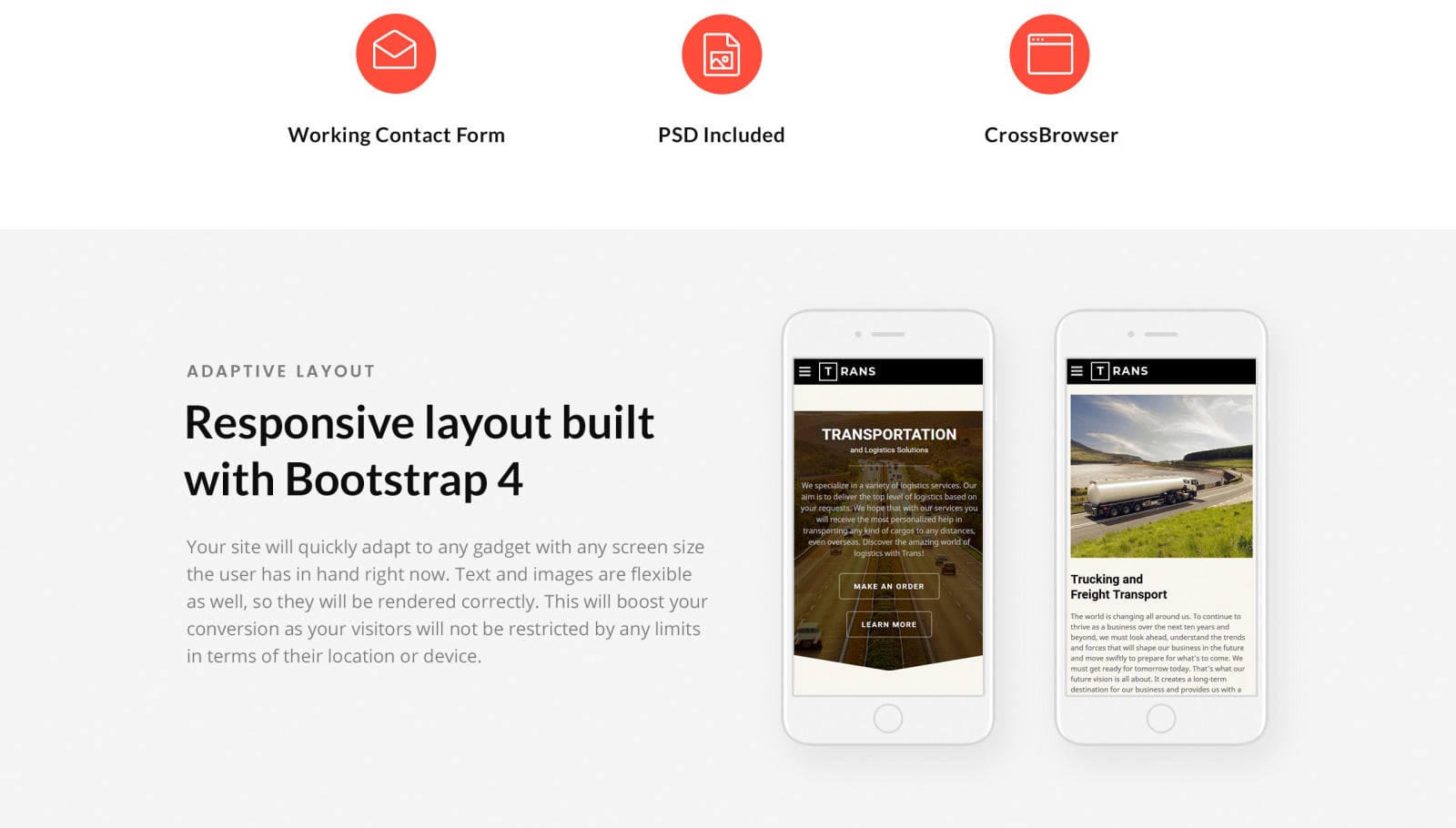 Transportation Responsive Website Template - TemplateMonster