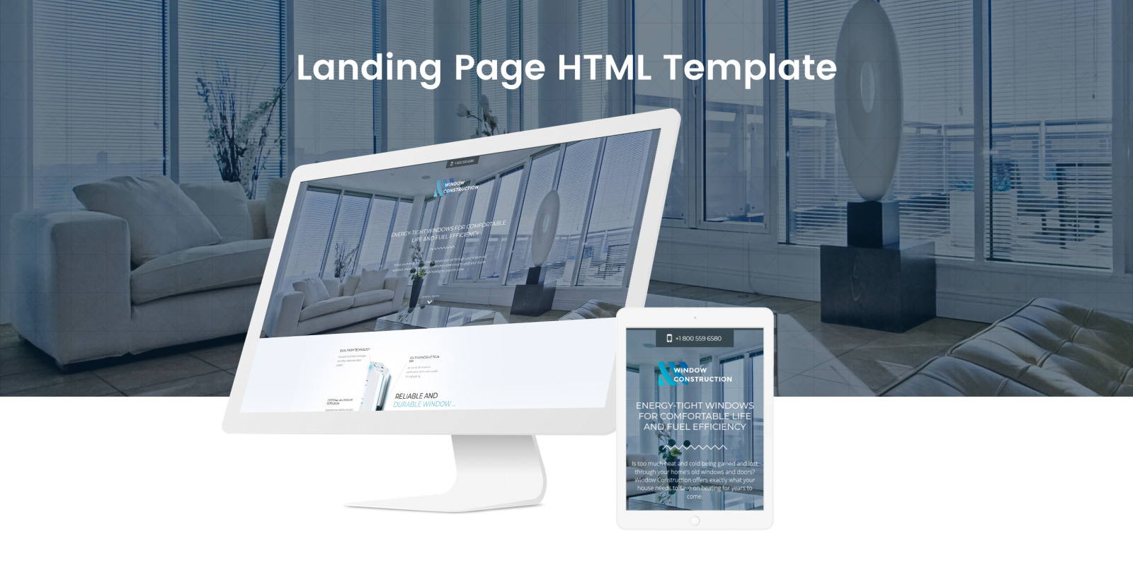 Window Construction - Windows & Doors HTML Bootstrap Landing Page Template