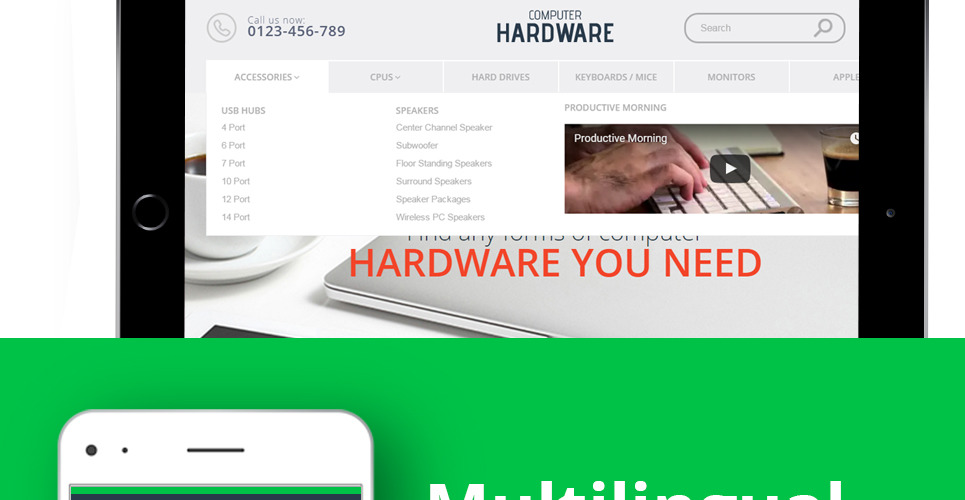Computer Hardware PrestaShop Theme #57930 - TemplateMonster