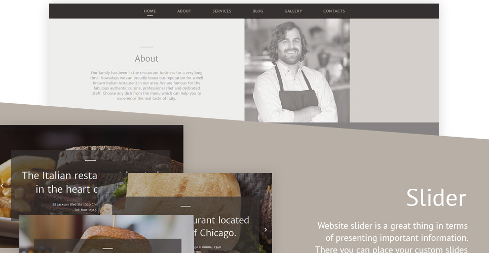 Italian Restaurant Responsive Website Template