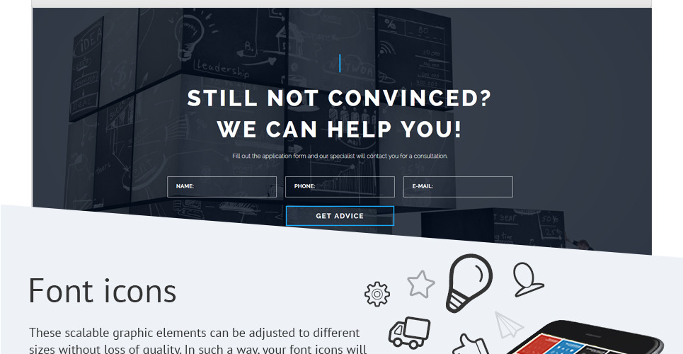 Consulting Landing Page Template #58067 - TemplateMonster