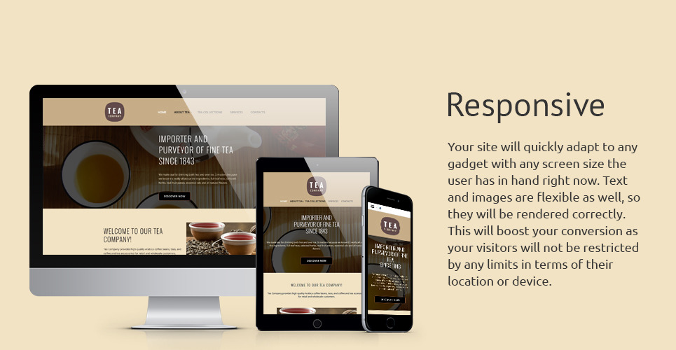 Tea Company Website Template #58114 - TemplateMonster