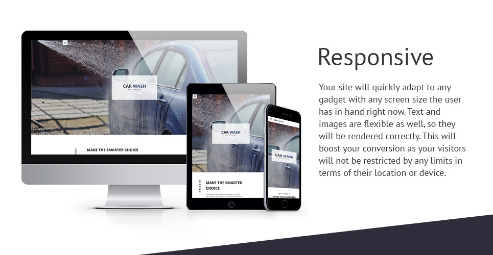 Car Wash Responsive Website Template - TemplateMonster