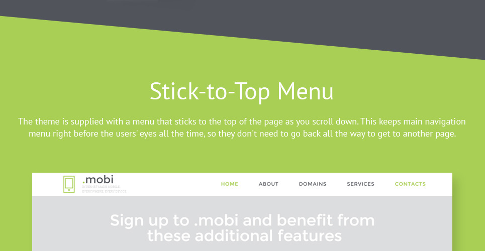 Dot Mobi Website Template #58149 - TemplateMonster