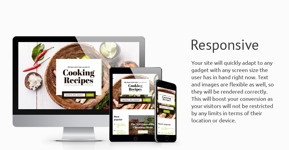 Cooking Responsive Landing Page Template - TemplateMonster