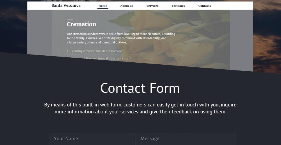 Funeral Services Responsive Website Template
