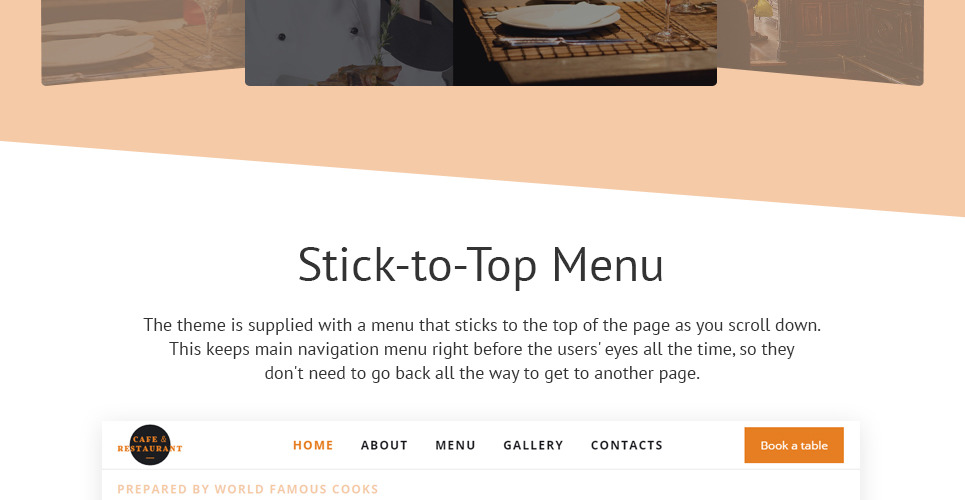 Cafe and Restaurant Responsive Website Template