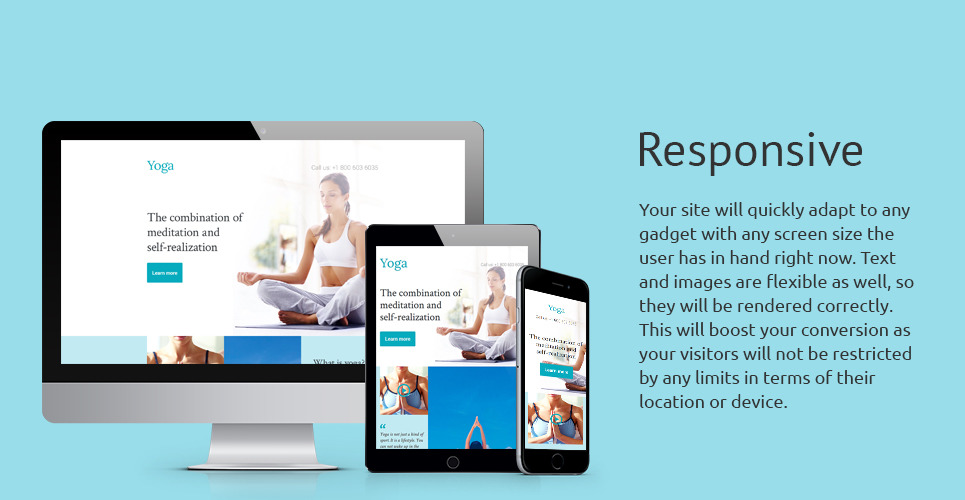 Yoga Responsive Landing Page Template - TemplateMonster