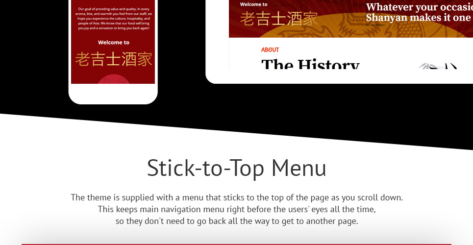 Chinese Restaurant Responsive Website Template