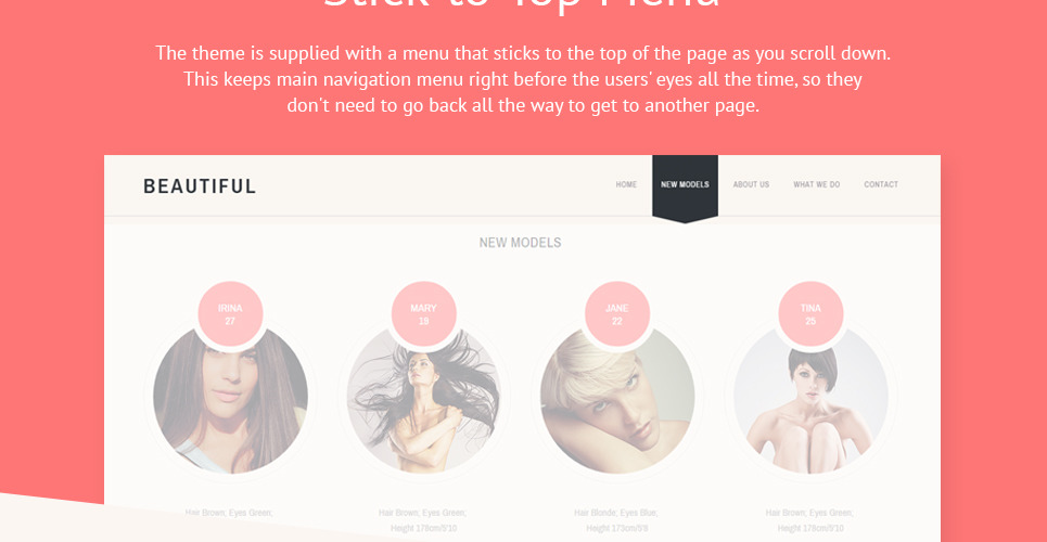 Model Agency Responsive Website Template - TemplateMonster