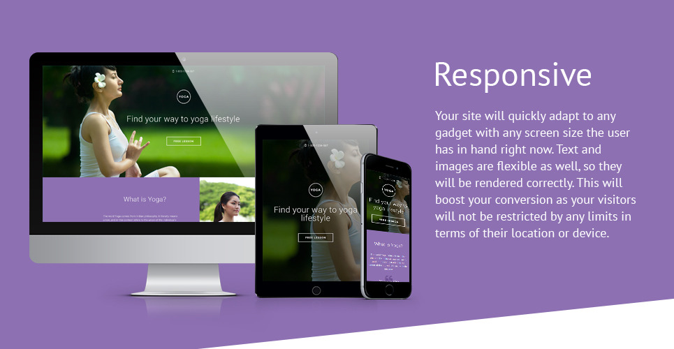 Yoga Responsive Landing Page Template - TemplateMonster