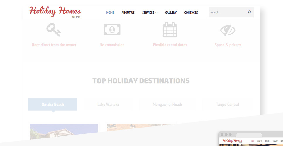 Holiday Homes for Rent Website Template - TemplateMonster