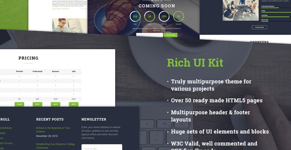 Grand Vector - Web Design Studio HTML5 Website Template