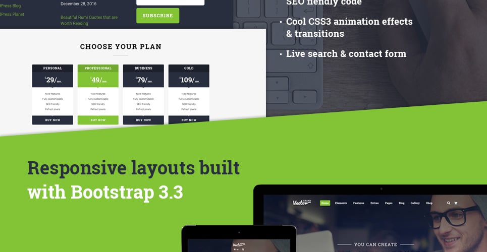 Grand Vector - Web Design Studio HTML5 Website Template