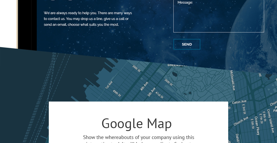 Cosmos Landing Theme Website Template - TemplateMonster