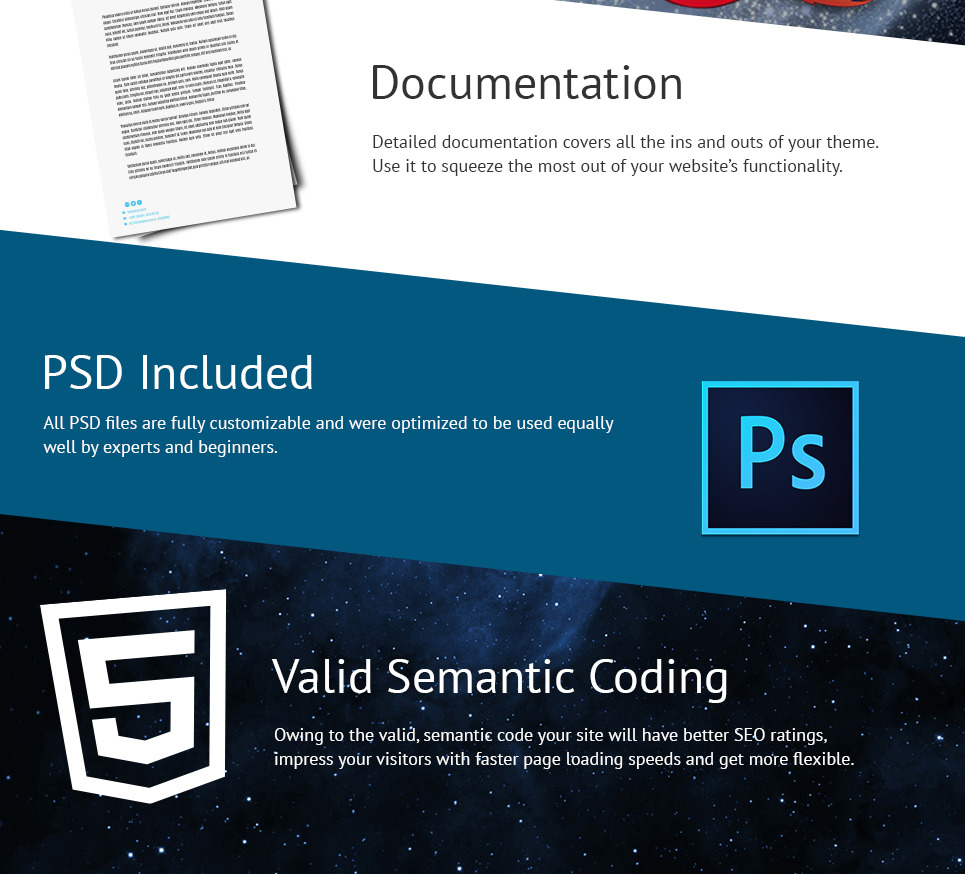 Cosmos Landing Theme Website Template - TemplateMonster