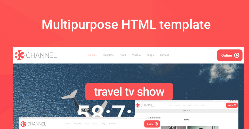 Channel Website Template #58727 - TemplateMonster