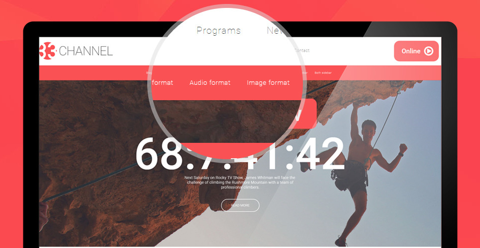 Channel Website Template #58727 - TemplateMonster