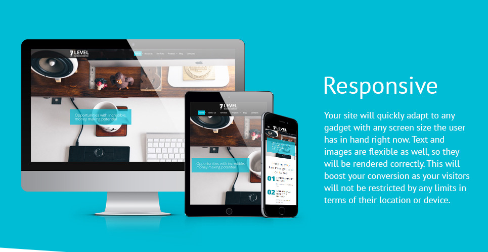 7 Level Website Template #58729 - TemplateMonster