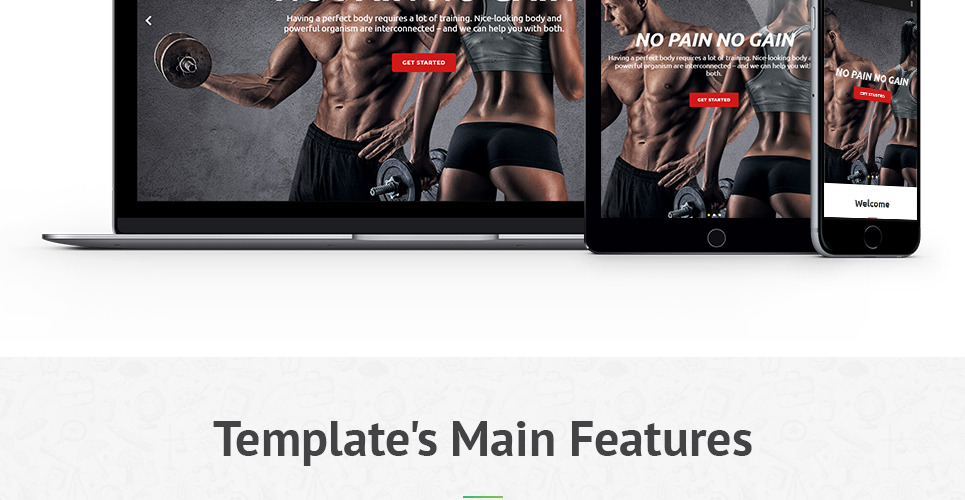 Intense Gym Website Template #58882 - TemplateMonster