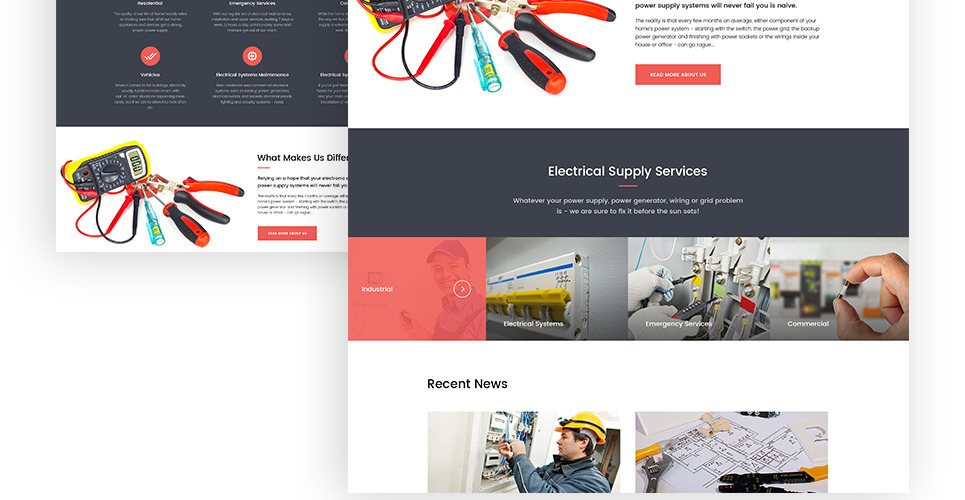 Voltager - Electricity & Electrician Services WordPress Theme