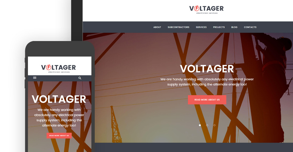 Voltager - Electricity & Electrician Services WordPress Theme