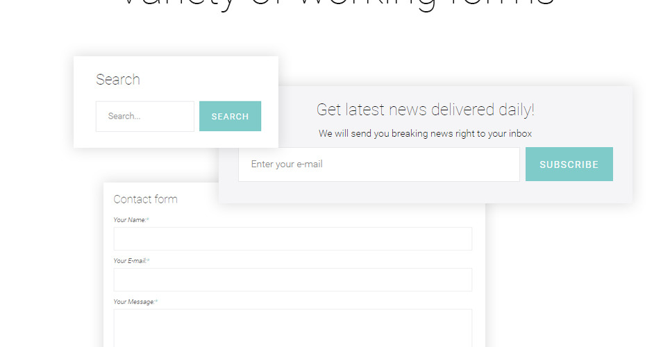 Turquoise Website Template #58937 - TemplateMonster