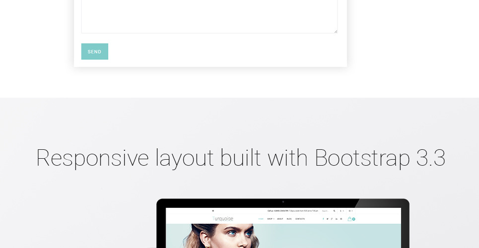Turquoise Website Template #58937 - TemplateMonster