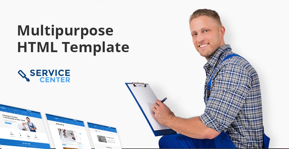 Service Center Website Template #58972 - TemplateMonster