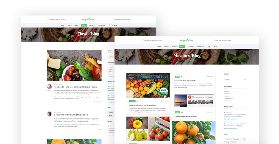 Organic Farm - Food & Drink Multipage Creative HTML Bootstrap Website ...