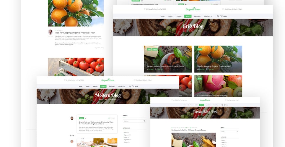 Organic Farm - Food & Drink Multipage Creative HTML Bootstrap Website ...