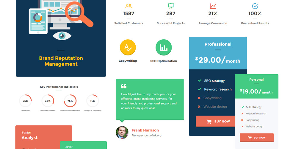 SEO Website Responsive Website Template - TemplateMonster