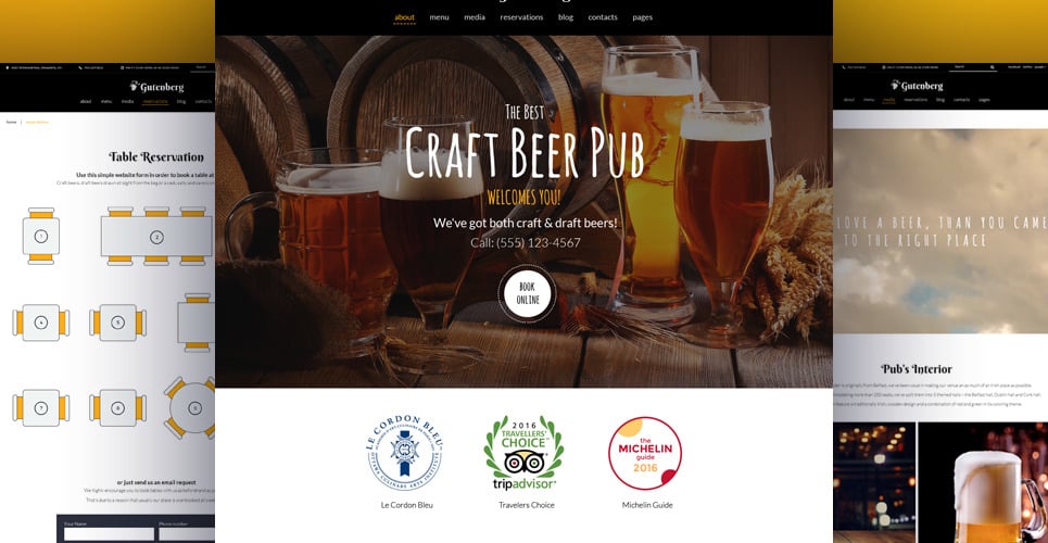 GutenBerg - Beer Pub and Brewery WordPress Theme
