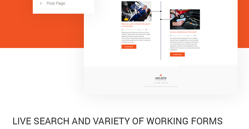 ACR Auto - Car Repair Modern Multipage HTML Website Template