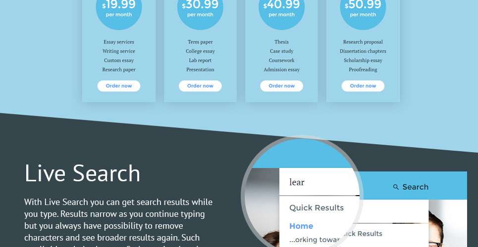 Essay Writing Website Template #59201 - TemplateMonster