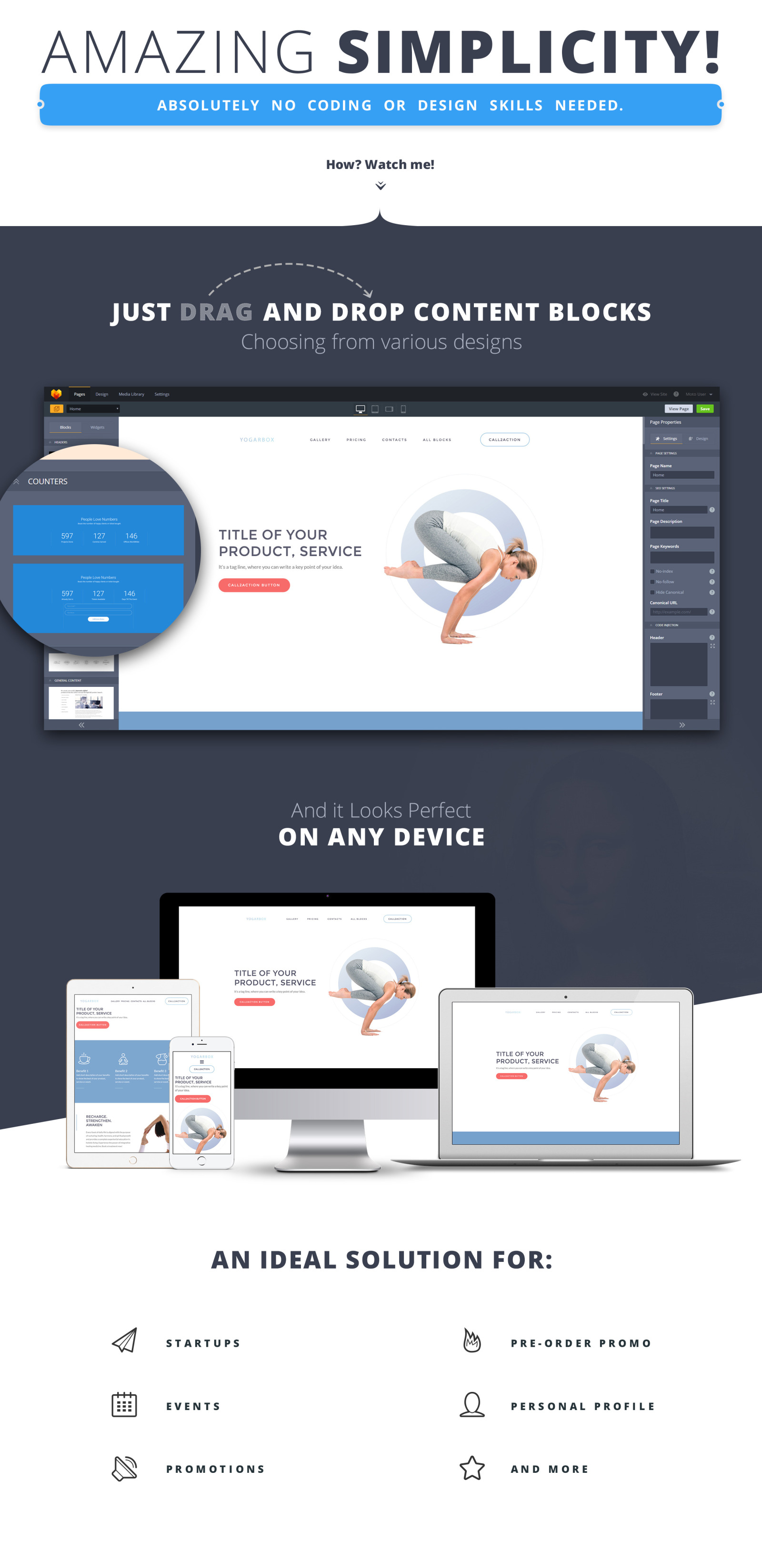 Yoga Responsive Landing Page Template - TemplateMonster