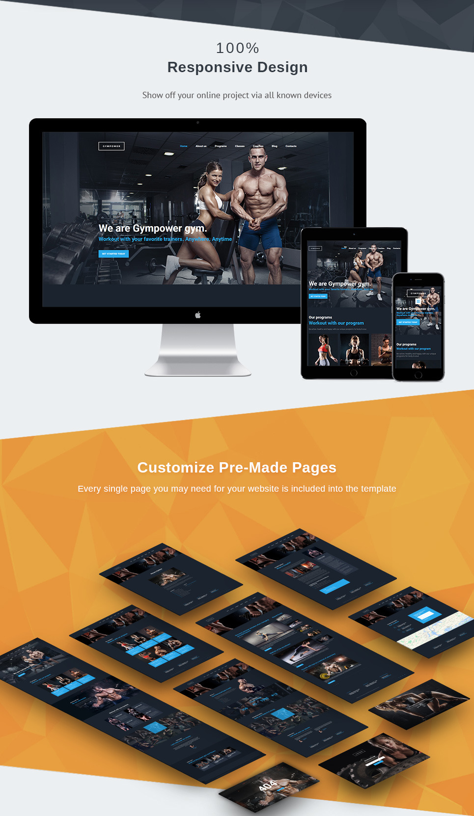 GymPower - Fitness & Bodybuilding Premium Moto CMS 3 Template