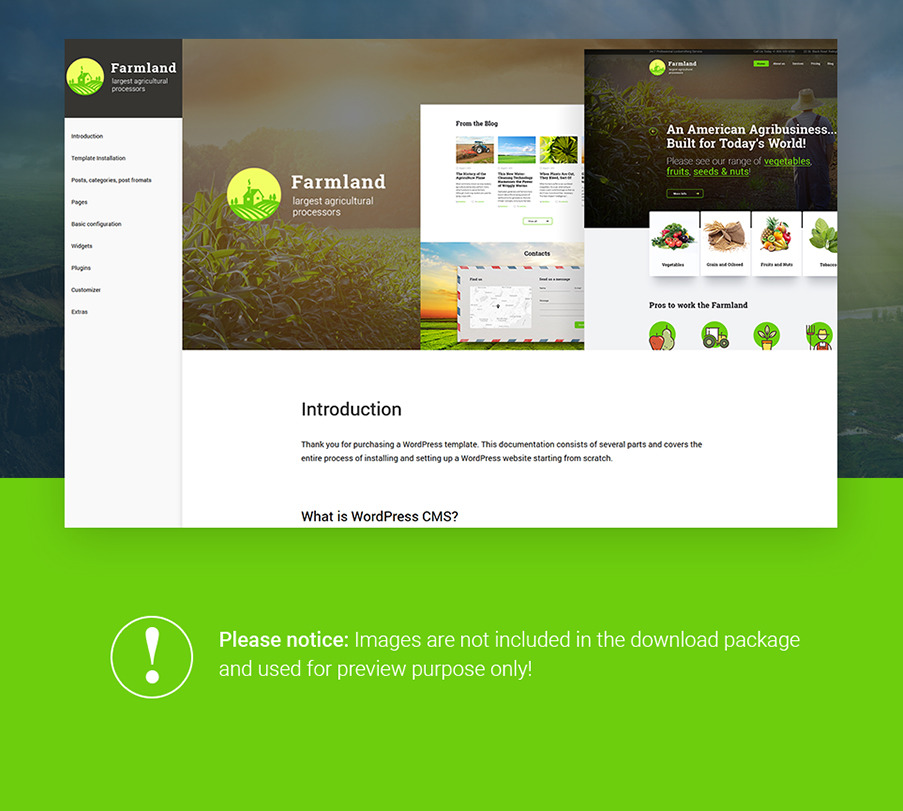 Farmland - Agriculture & Farming WordPress Theme